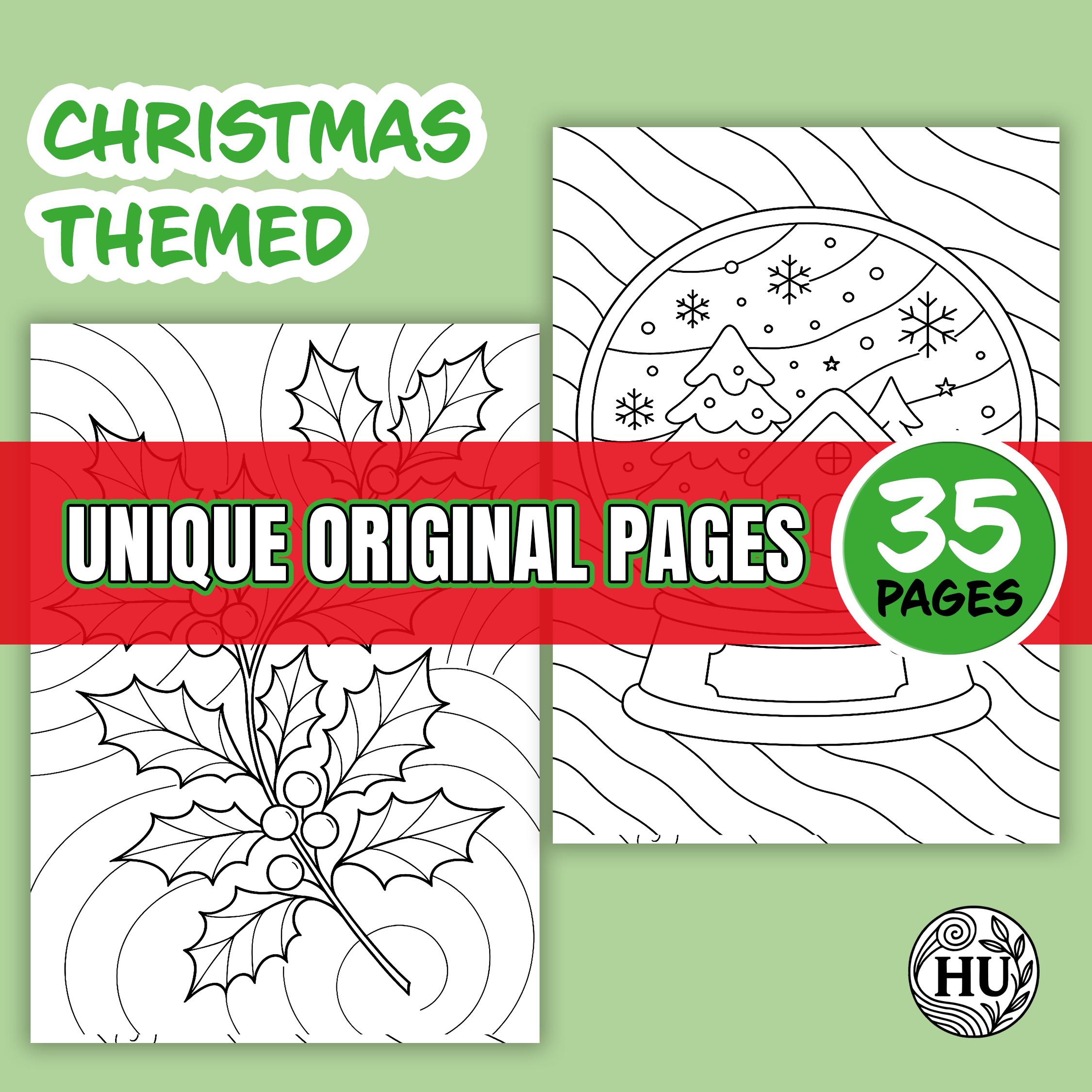 Christmas Zentangle Coloring Pages | 35 Printable Line Art Templates ...