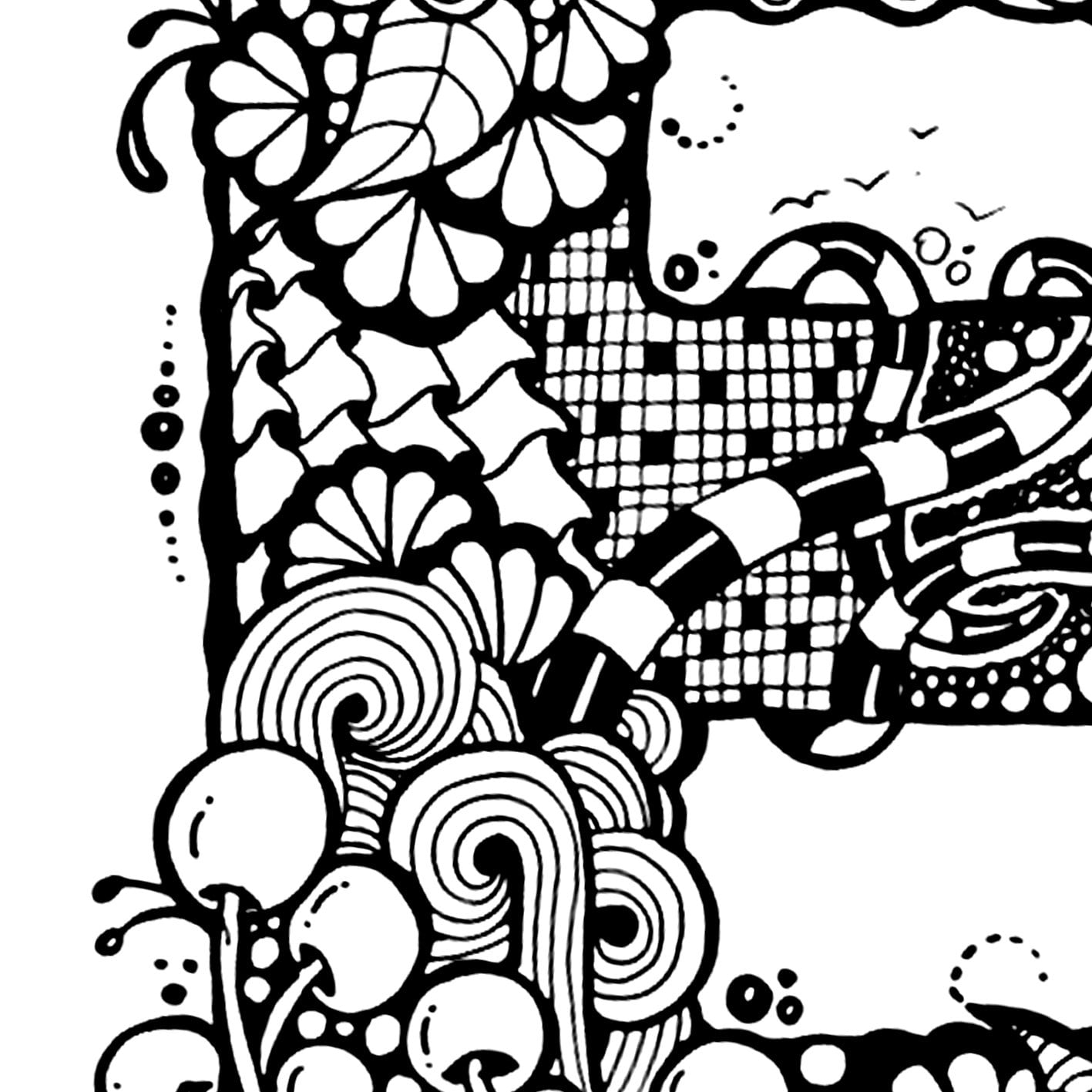 Zentangle Letter E , High Resolution Downloadable Zentangle Art ...