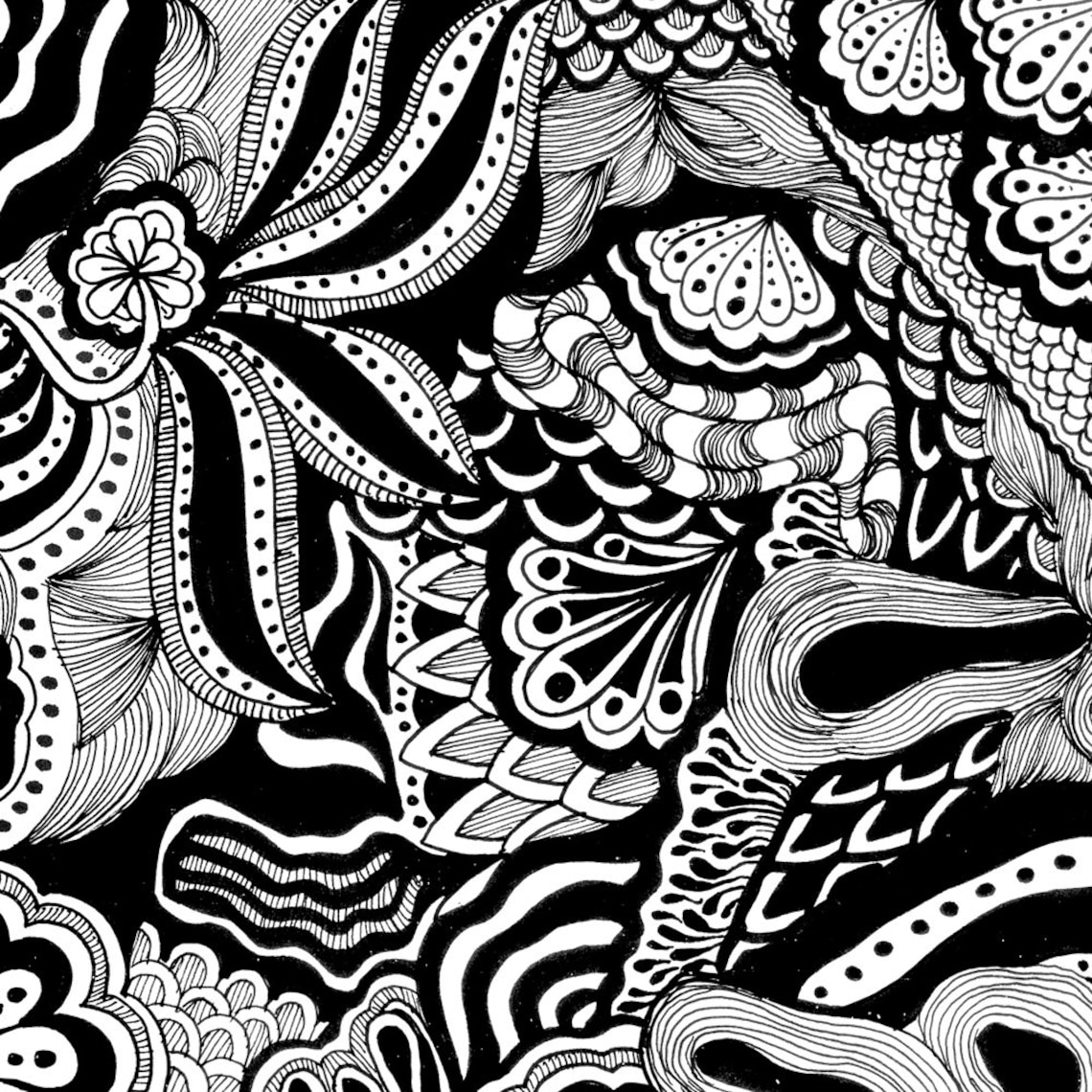 Handcrafted Zentangle Wall Art: Unique Geometric Poster 2023 Collection ...