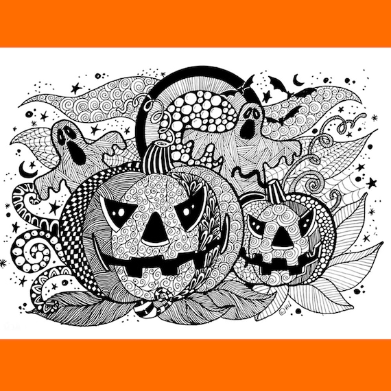 Coloring Halloween Zentangle Craft*Lab – Halloween Zentangle With