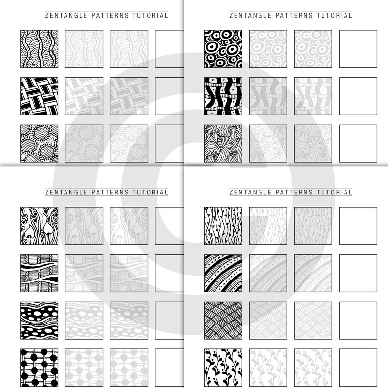 Zentangle Pattern Templates: Doodling and Mandala Art Therapy (training ...