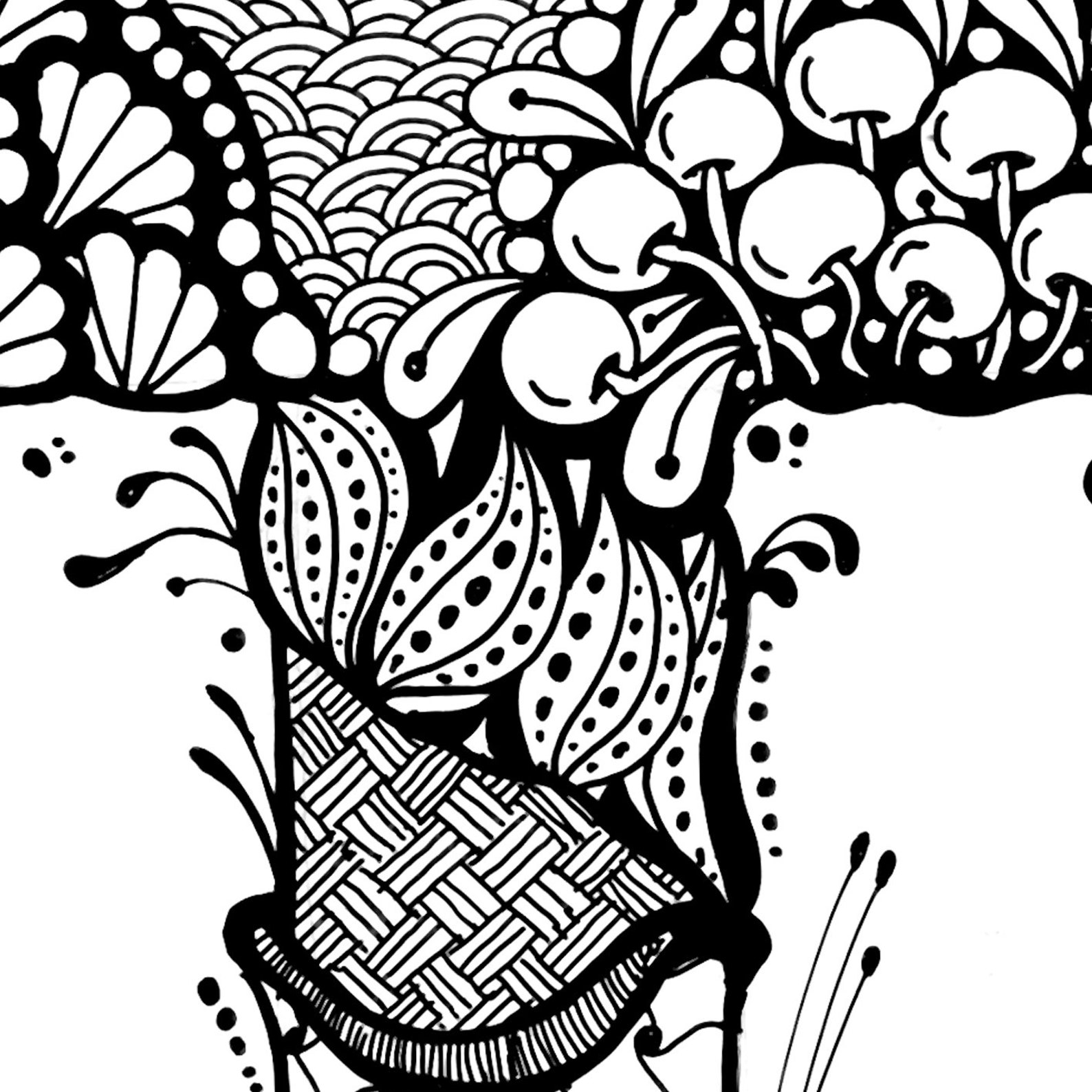 Zentangle Letter T, Zentangle Letters, Alphabet Letter T, Digital ...