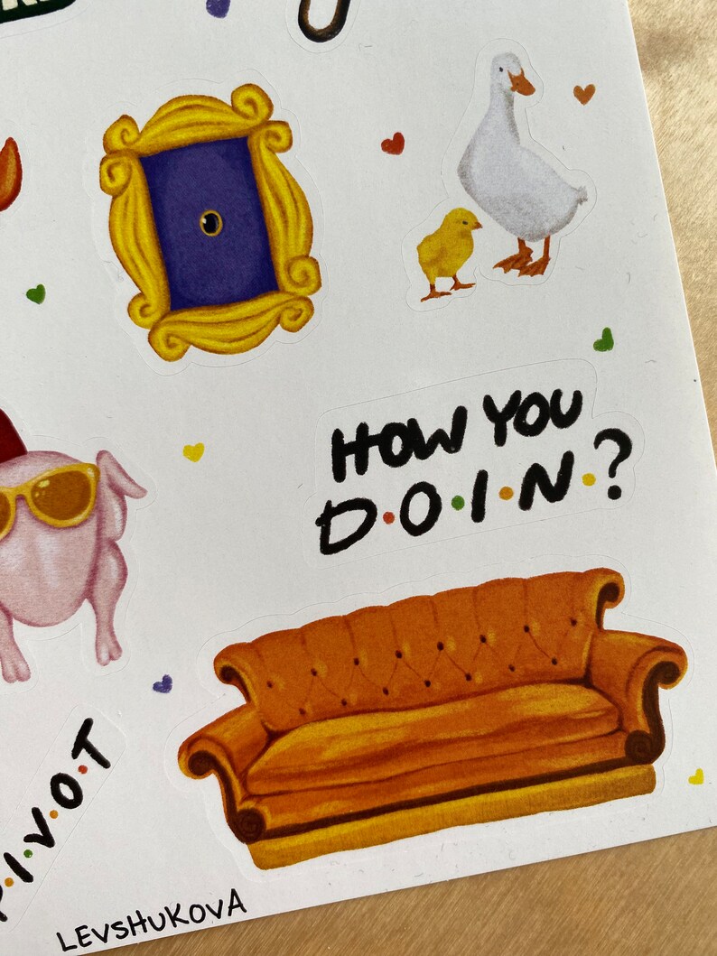 Friends TV Show Stickers: Turkey, Lobster, and All Things Cute and ...
