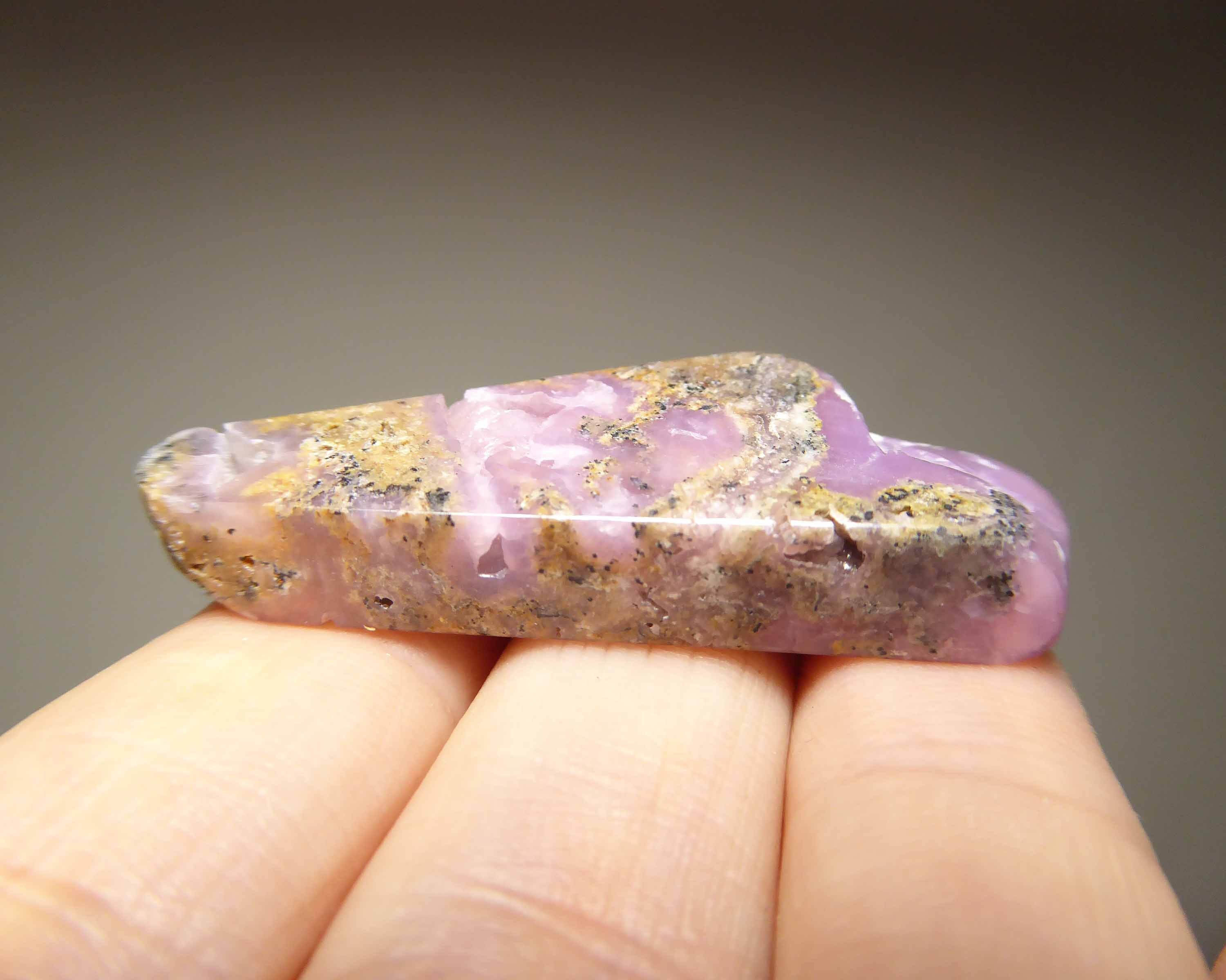 Pink Purple Gemstone Smithsonite Natural Stone Jewelry Cabochon Pendant ...