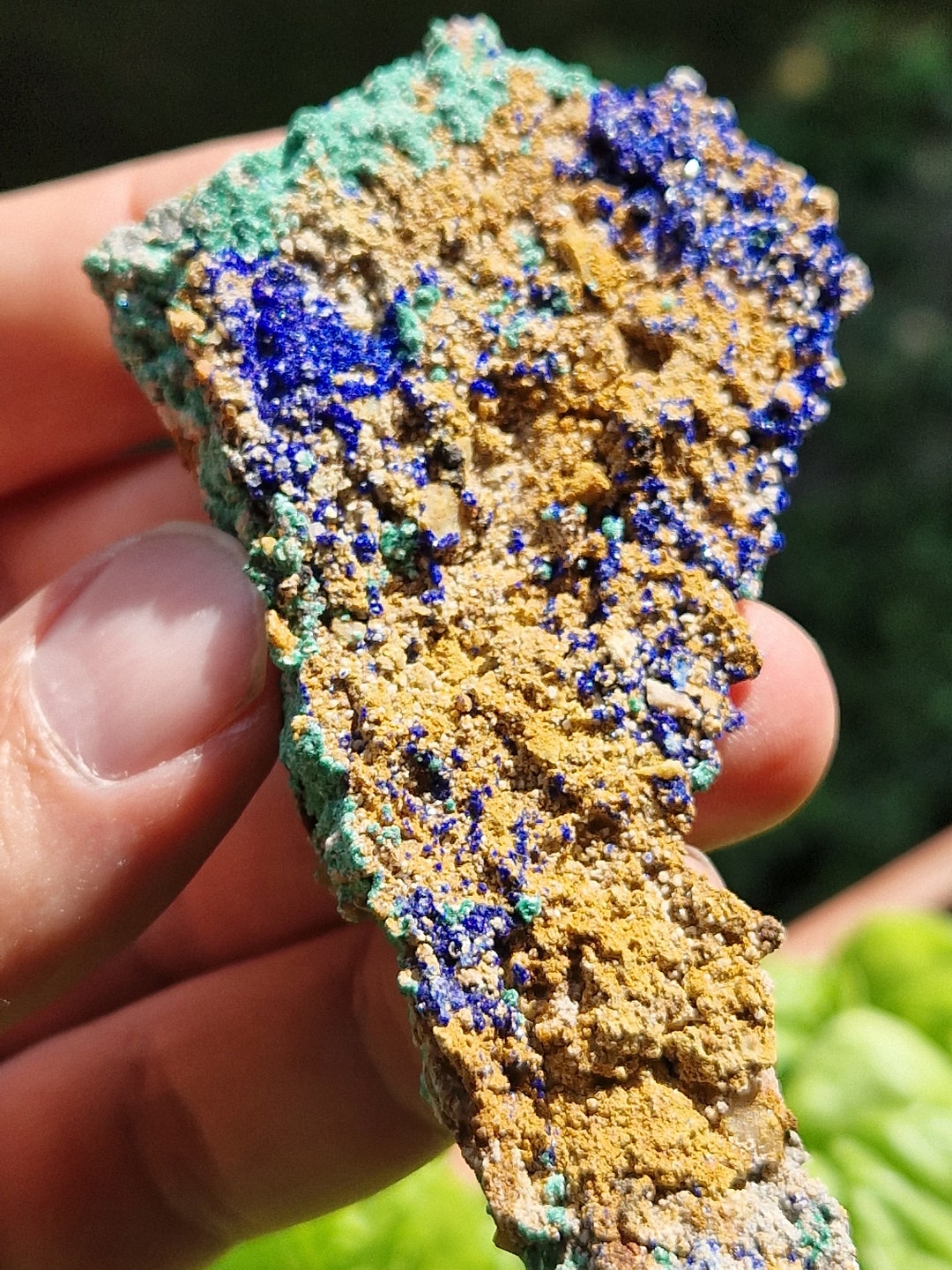 Azurite Malachite Crystals on Natural Mineral Matrix 120 Gr Morocco ...