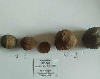 Moqui Marbles, Set-of-2, Shaman Stones, Moki Balls, Sandstone, Iron ...