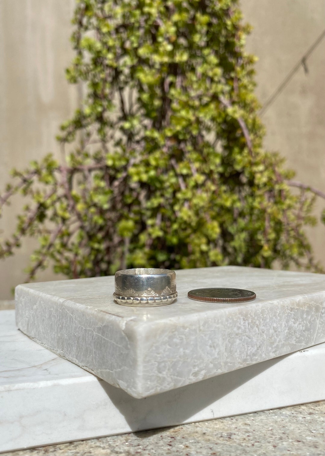 Flat Ring, Sterling Silver, Pyramid Design - Etsy
