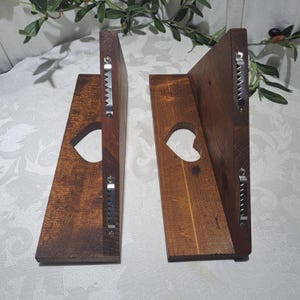 Vintage ONE Cut Out Heart Shaped Design Wall Hanging Corner Wood ...