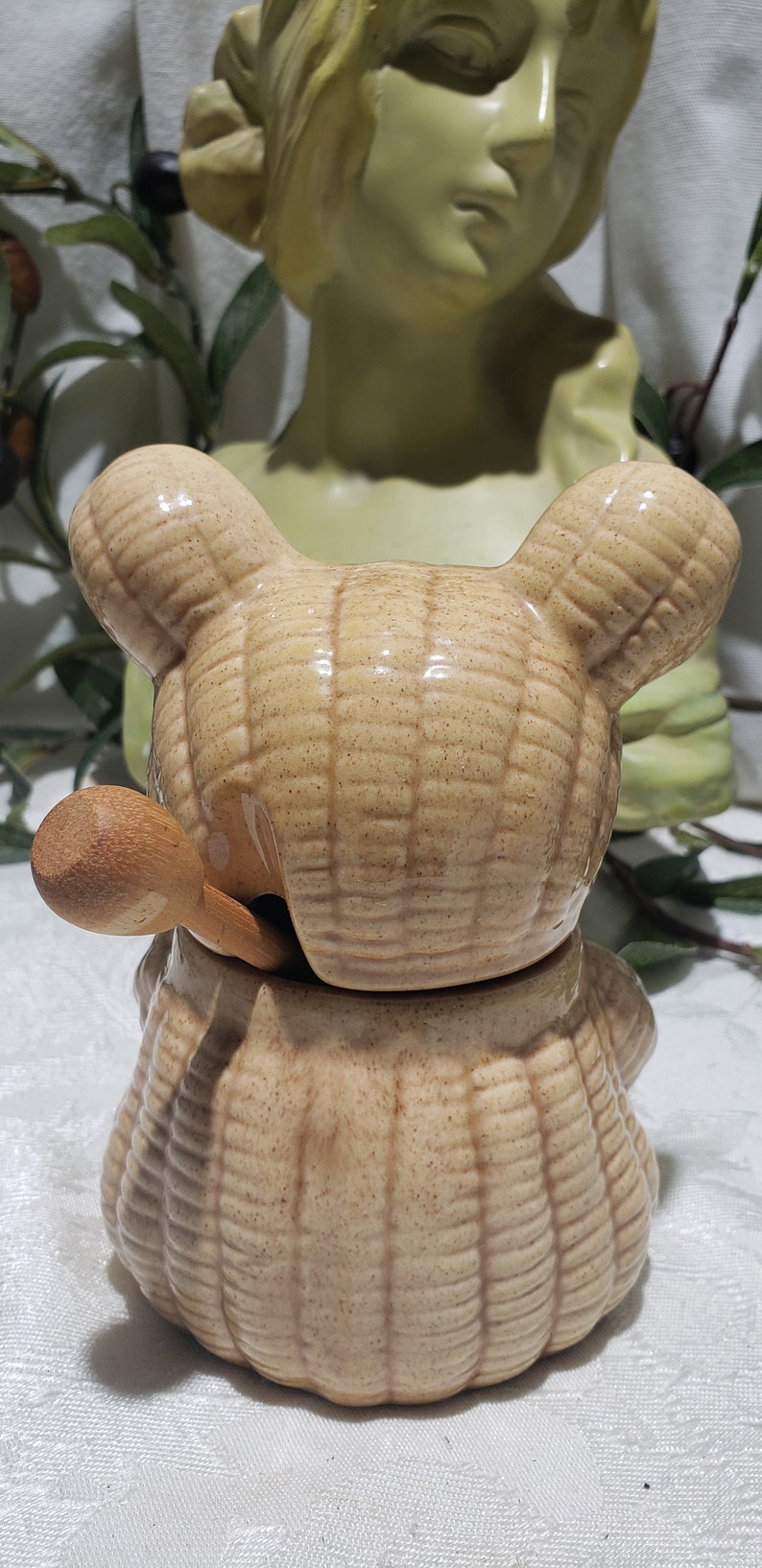 Super Cute Adorable Vintage Small Ceramic Bear With Honey Pot - Etsy