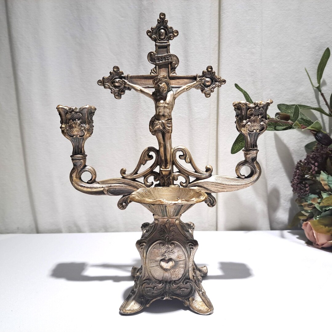 Antique/vintage Catholic Viaticum Sick Call/last Rites Silver-plated ...