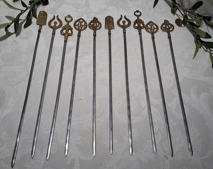 Vintage One Set of 5 Tarzan Inox Turkey Ornate Brass Decorative Turkish ...