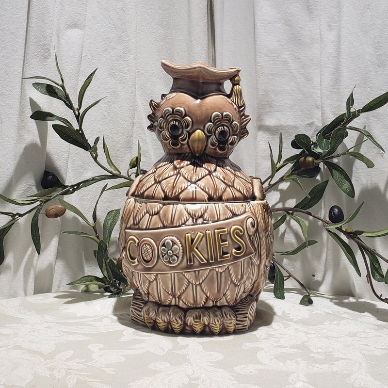 Owl Cookie Jar - Etsy