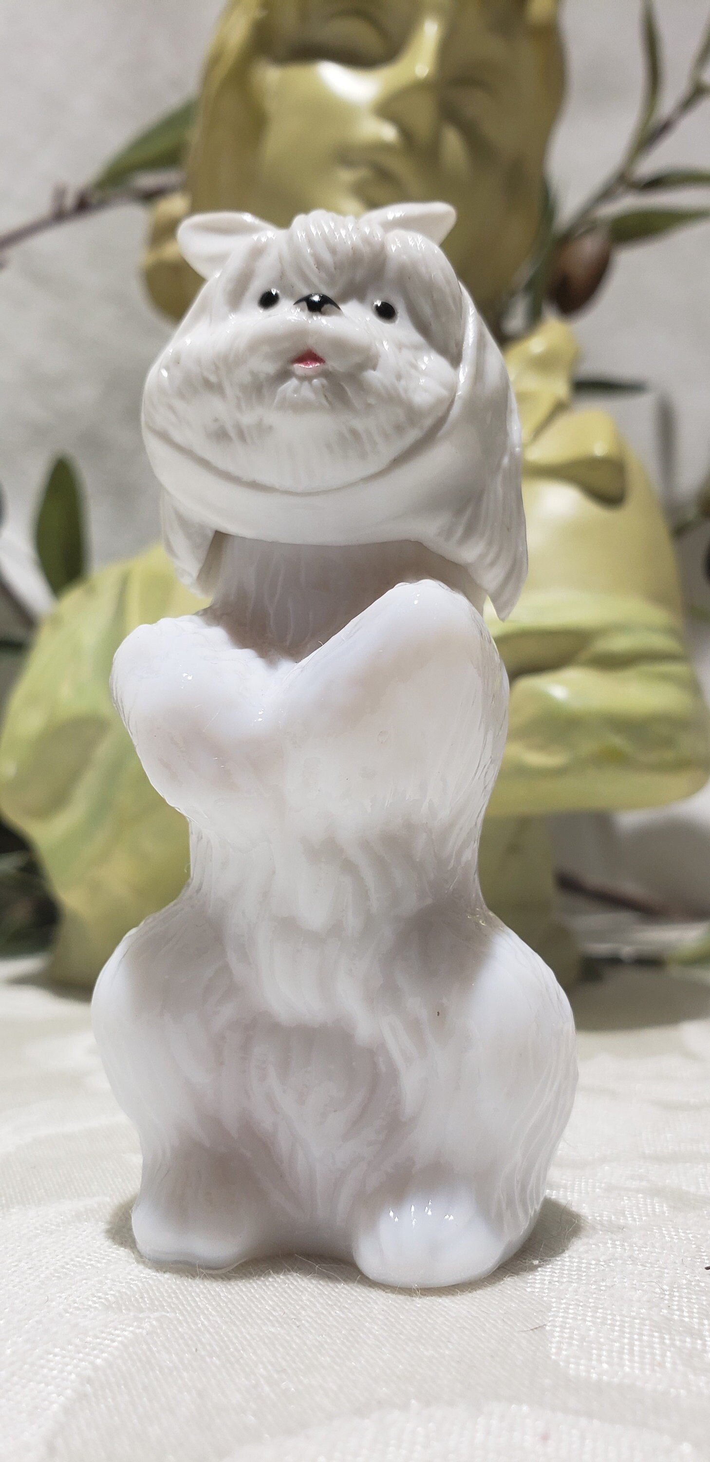 Adorable Vintage Milk Glass Avon Maltese Terrier With - Etsy