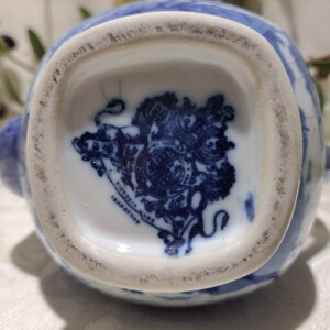 Beautiful Vintage Victoria Ware Ironstone Old Town Scene Flow Blue Tea ...