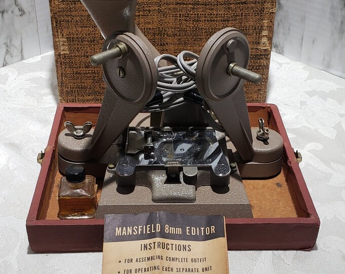 Rare Vintage 1967 Mansfield 8mm Editor Auto Splicer Film Viewer Model ...