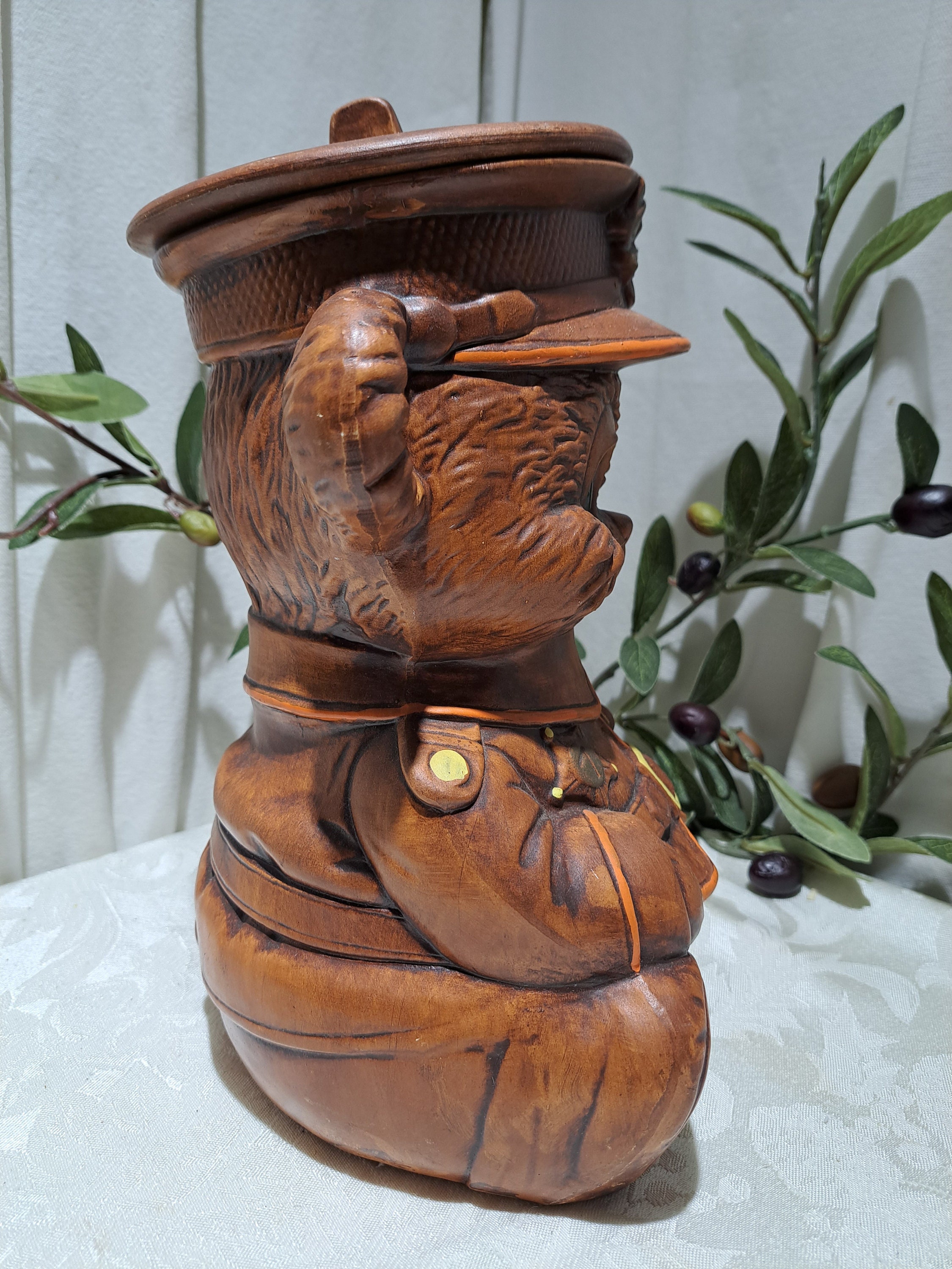 Vintage 1970's Treasure Craft Pottery Police Chief Teddy - Etsy