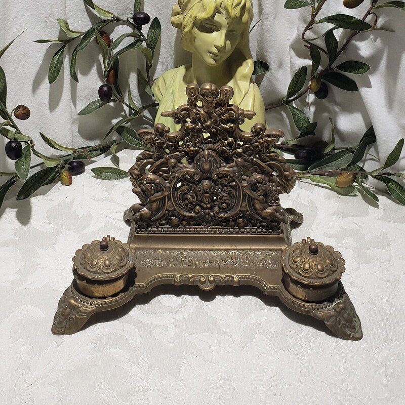 Brass Ink Well Holder - Etsy