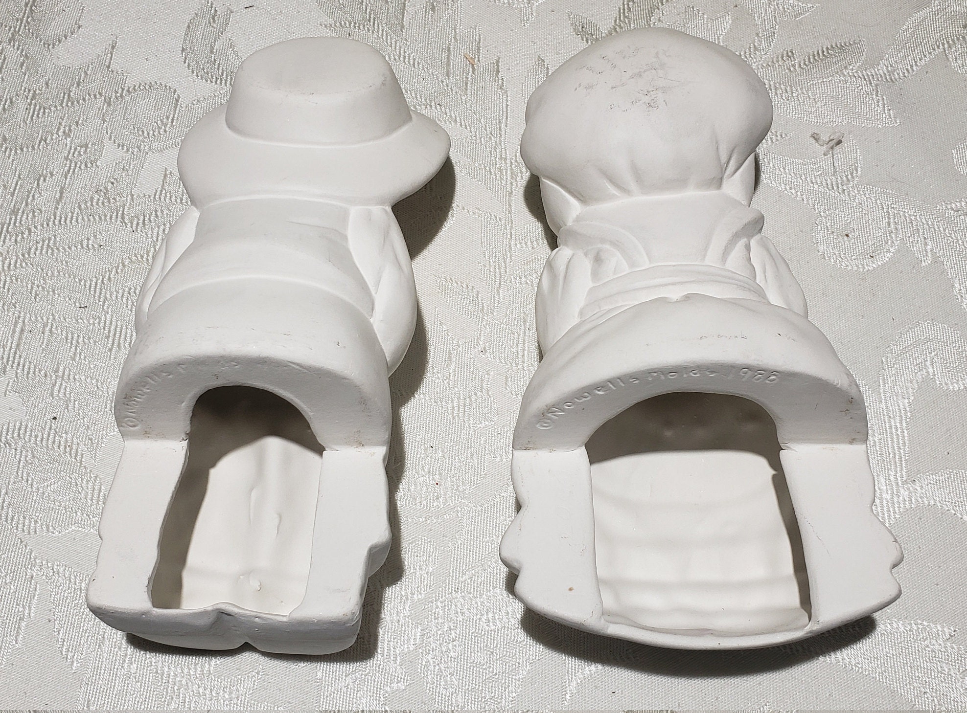 Vintage 1988 Pair Of Nowell's Mold Ceramic/Bisque Ready - Etsy Polska