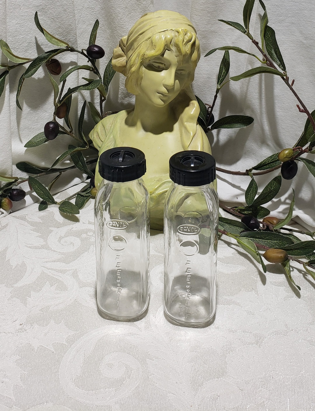 Vintage 1 Davol Feed-rite 8oz Glass Baby Bottle Vintage Baby/children ...