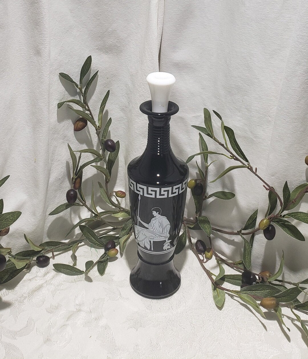 Vintage 1950's James B. Beam Julius Caesar Greek Inspired Black and ...