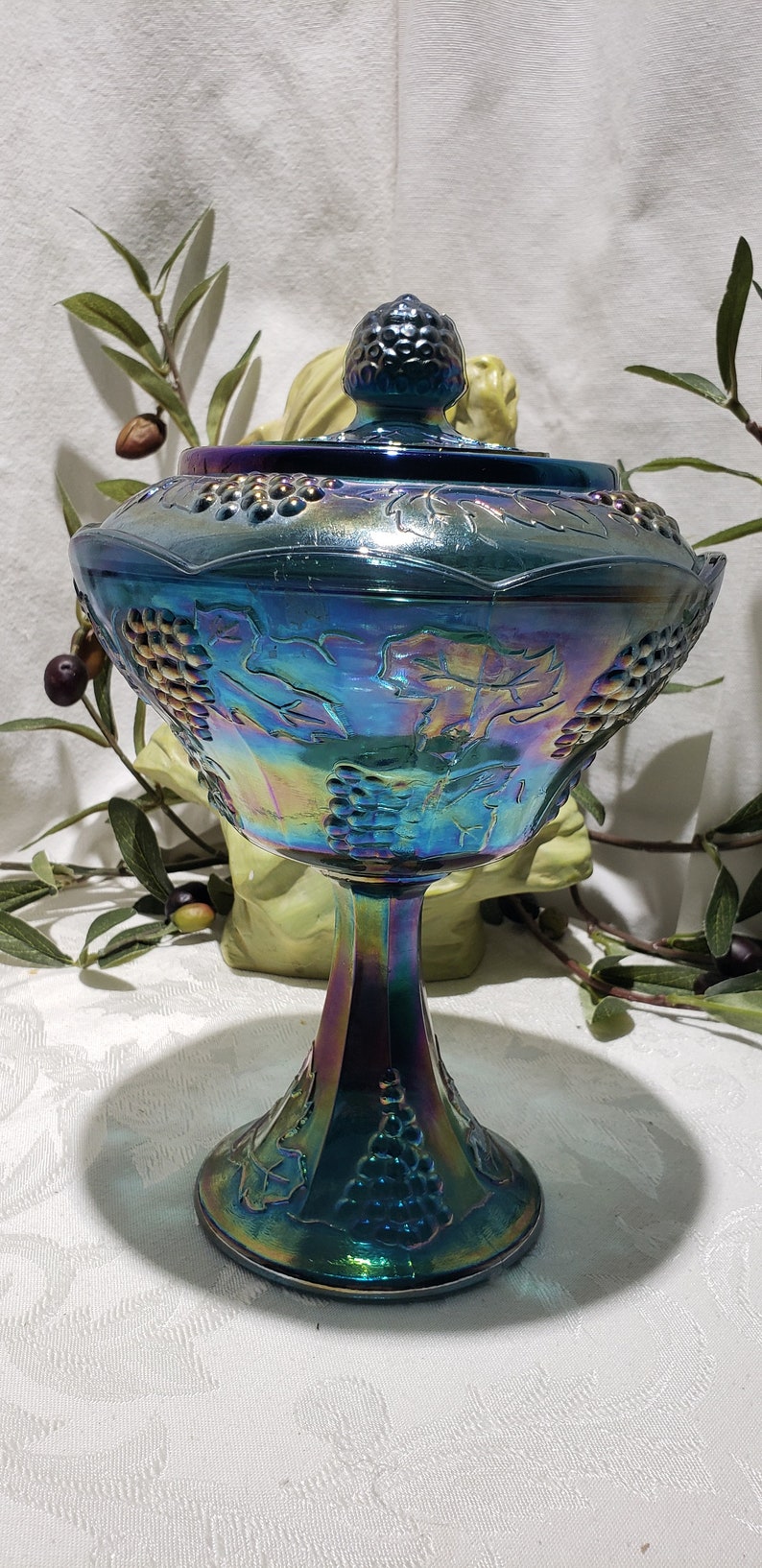 Gorgeous Beautiful Vintage Indiana Glass Harvest Grape Pattern - Etsy