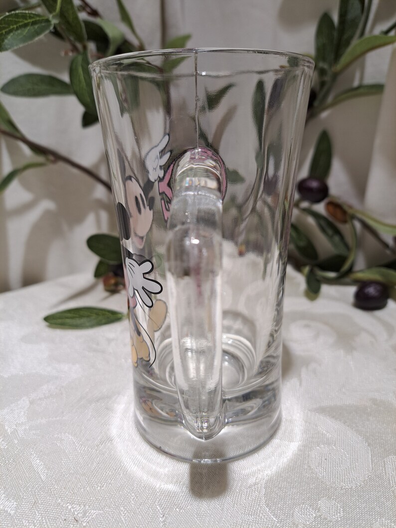 Vintage Disney Mickey Mouse Glass Beverage Mug Mickey Mouse - Etsy