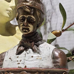 Vintage Electro-formed Bronze Clad With Original Poly Chroe Paint and ...