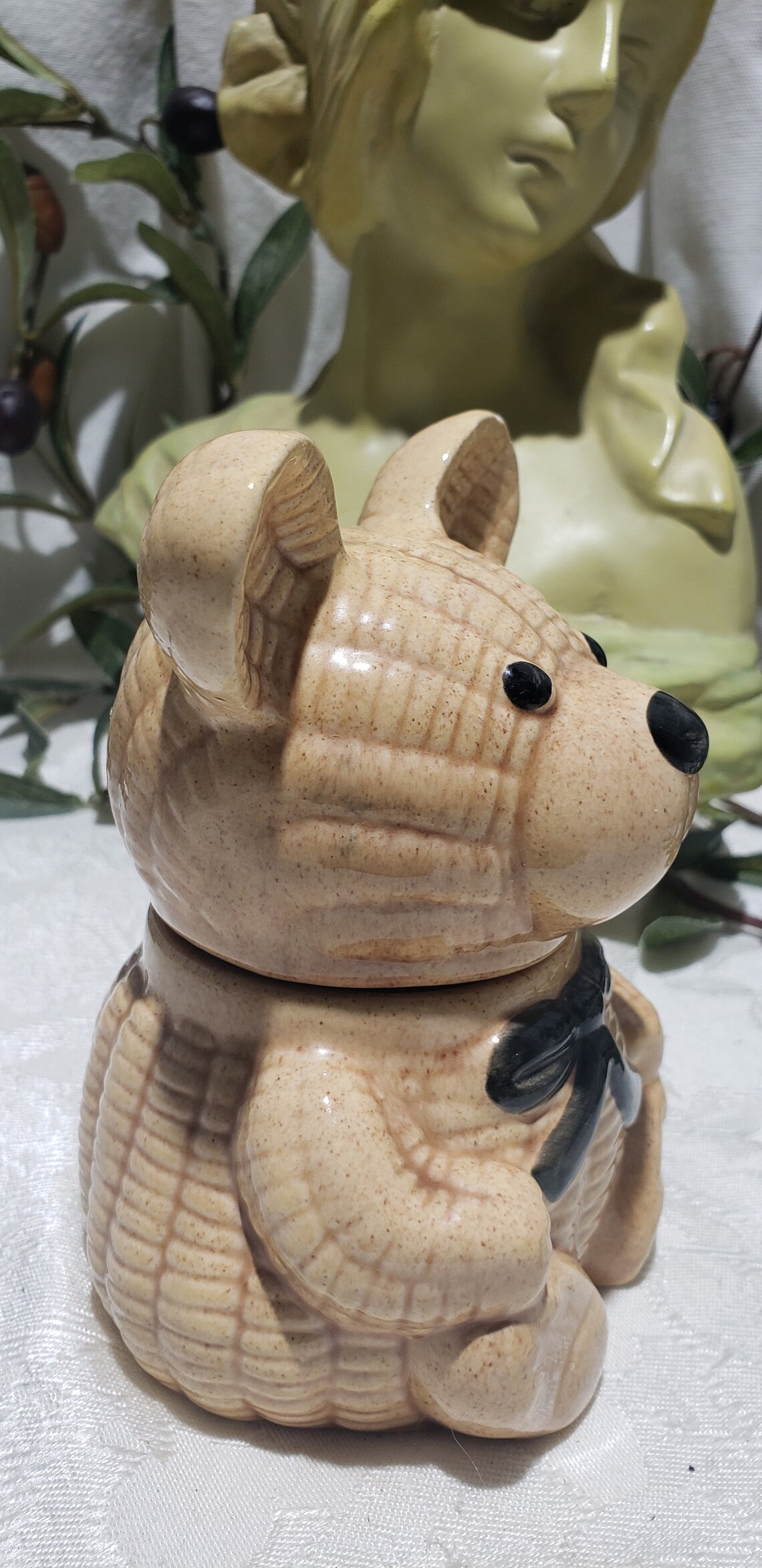 Super Cute Adorable Vintage Small Ceramic Bear With Honey Pot - Etsy