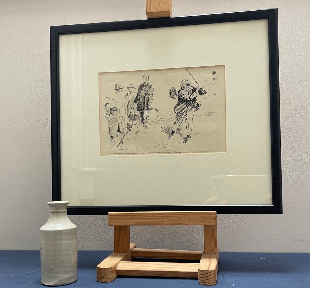 Antique Framed Bert Thomas Scene Called 'the Vicar' - Etsy