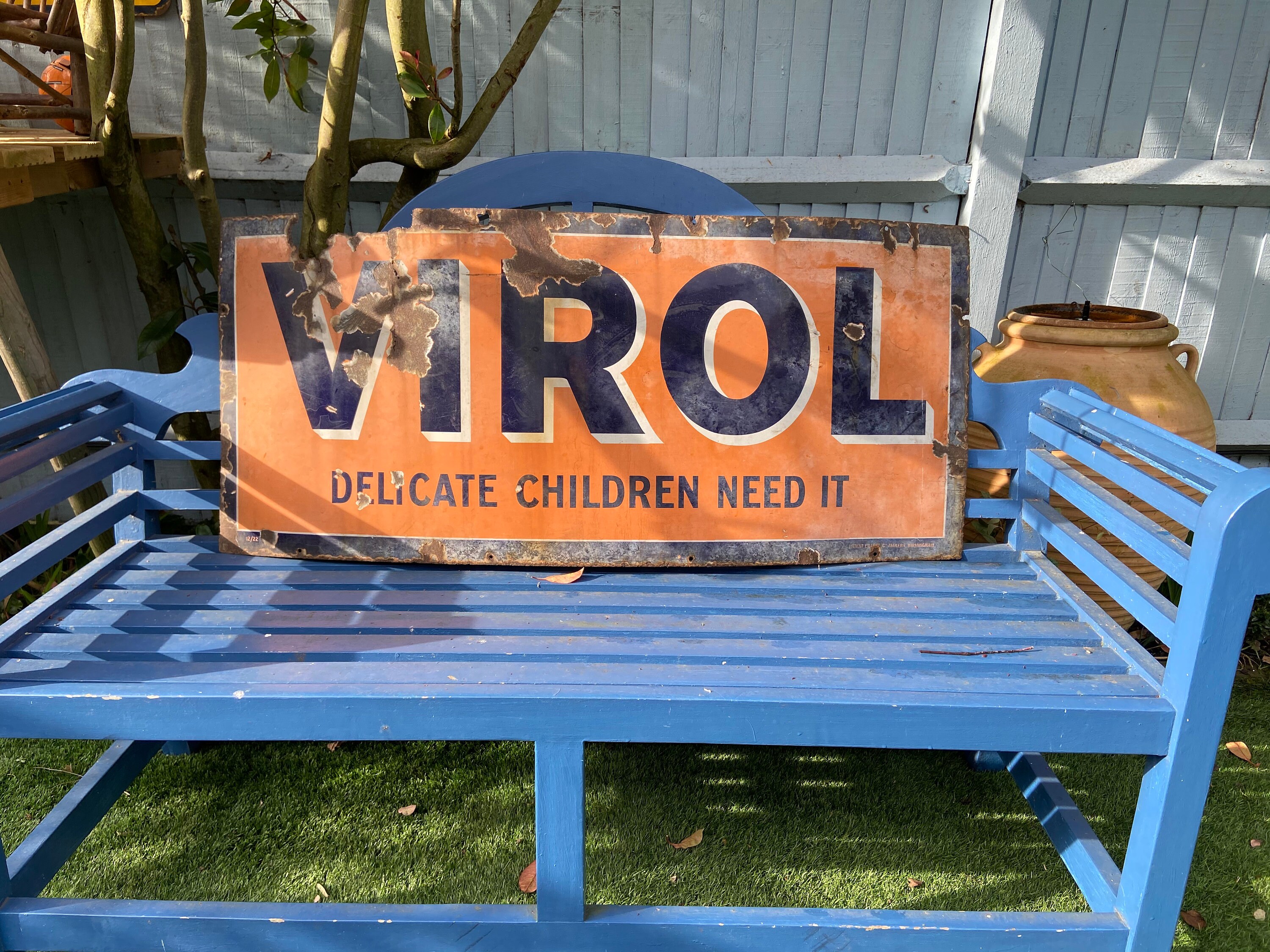 Virol vintage enamel advertising sign. - Etsy.de