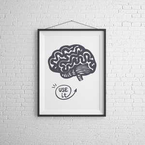 Use It. Quote About the Brain. Motivational Wall Art. - Etsy