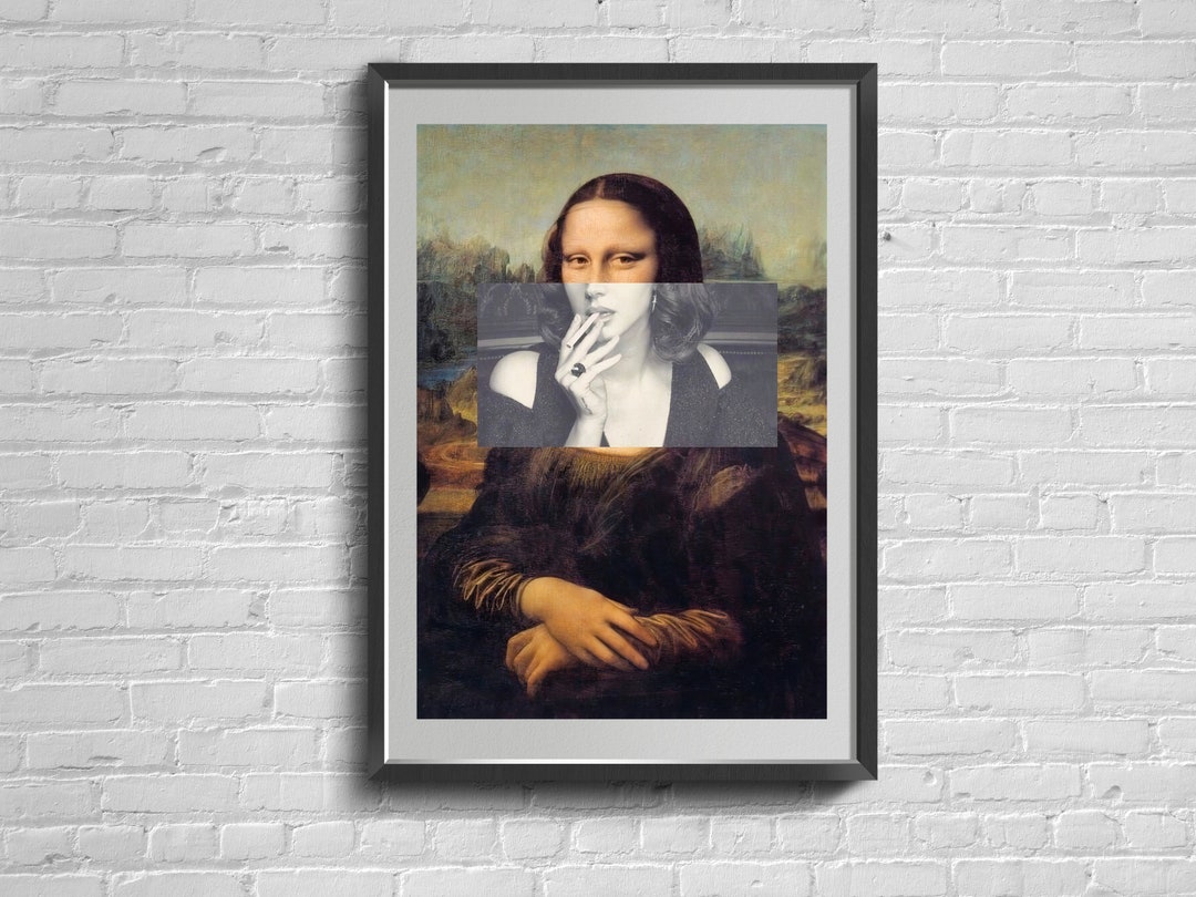 Mona Lisa Modern Poster. Illustration Painting Print Wall Art. - Etsy
