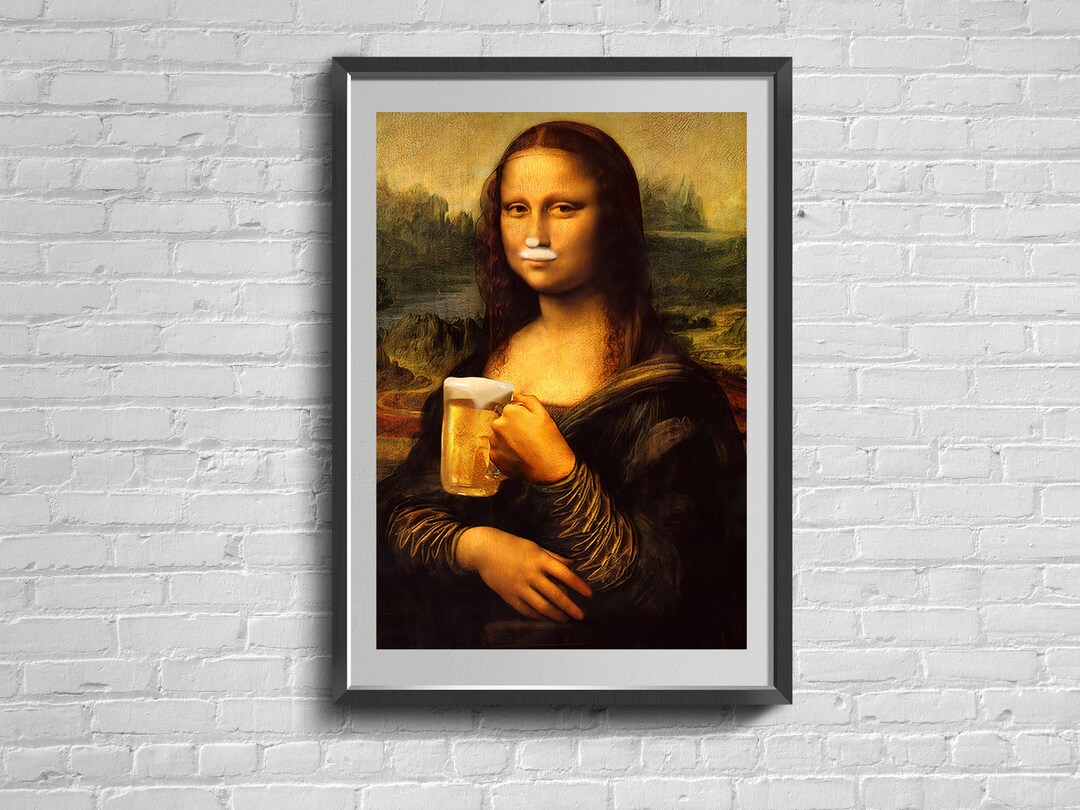 Pop Art Mona Lisa Poster. Illustration Painting Print Wall Art. - Etsy
