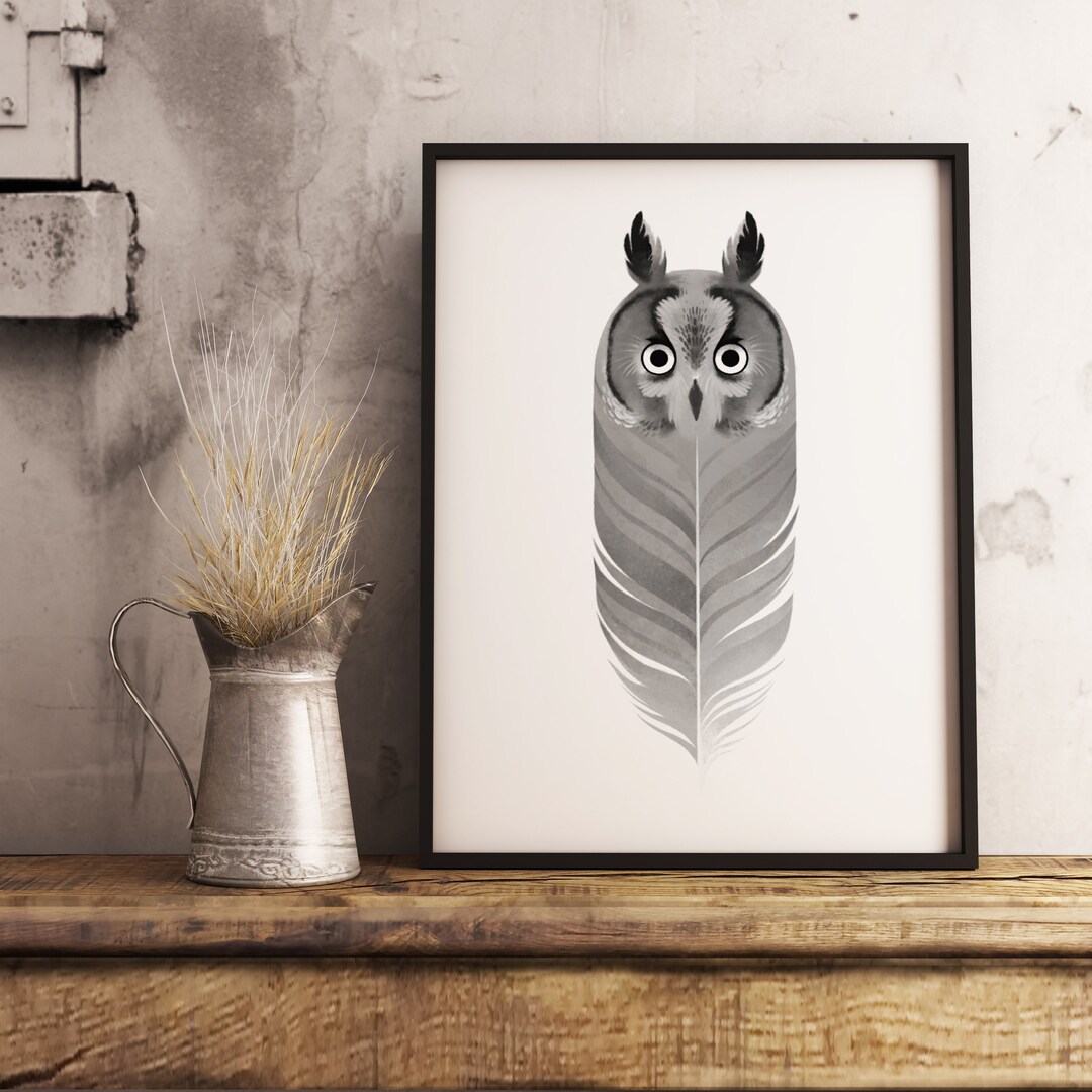 Black and White Owl. Owls Posters. Modern Print. Bird Poster. - Etsy