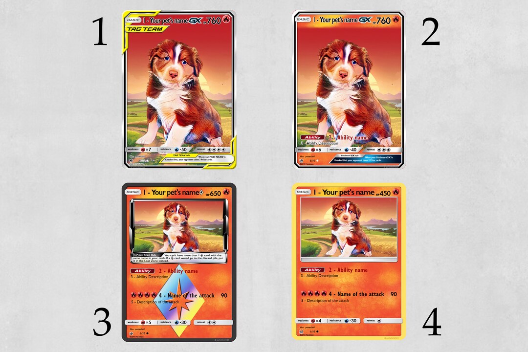 Custom Pokepets Cards. Fire Element Poster. Digital Pet - Etsy