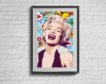 Famous Model Wall Art. American Model. Print. Actress and | Etsy