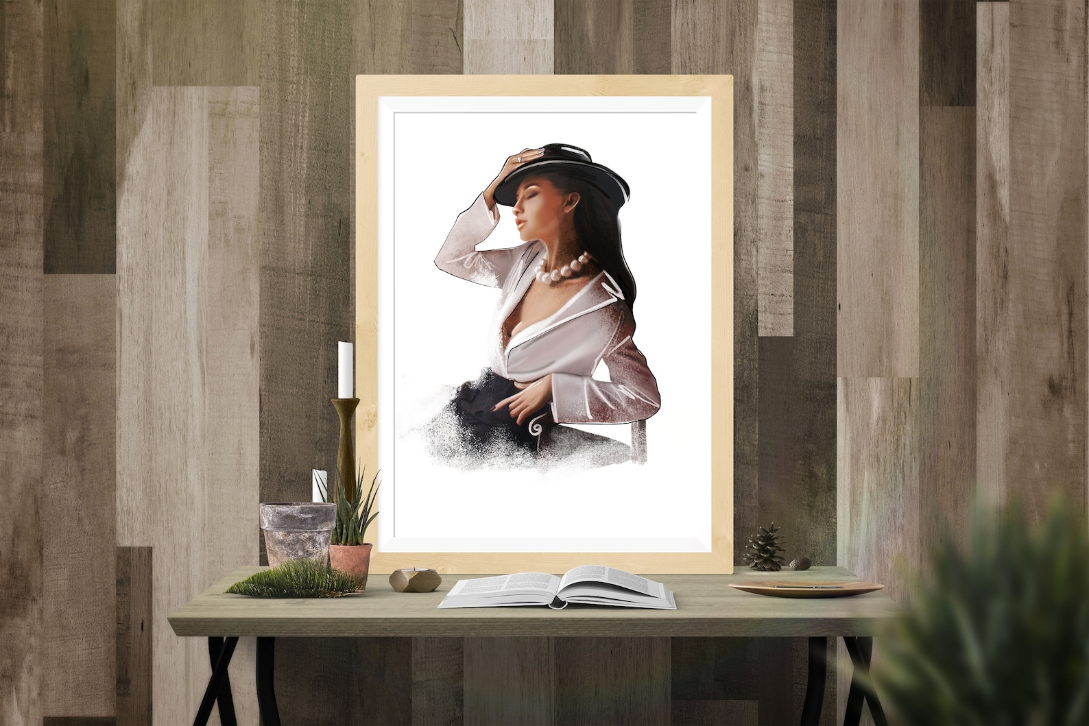 Fashion Lady Wall Art. Fashionista Poster. Vintage Girl With - Etsy