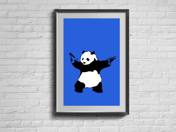 Panda Bear With Guns Wall Art. Street Art New Orleans Print. | Etsy