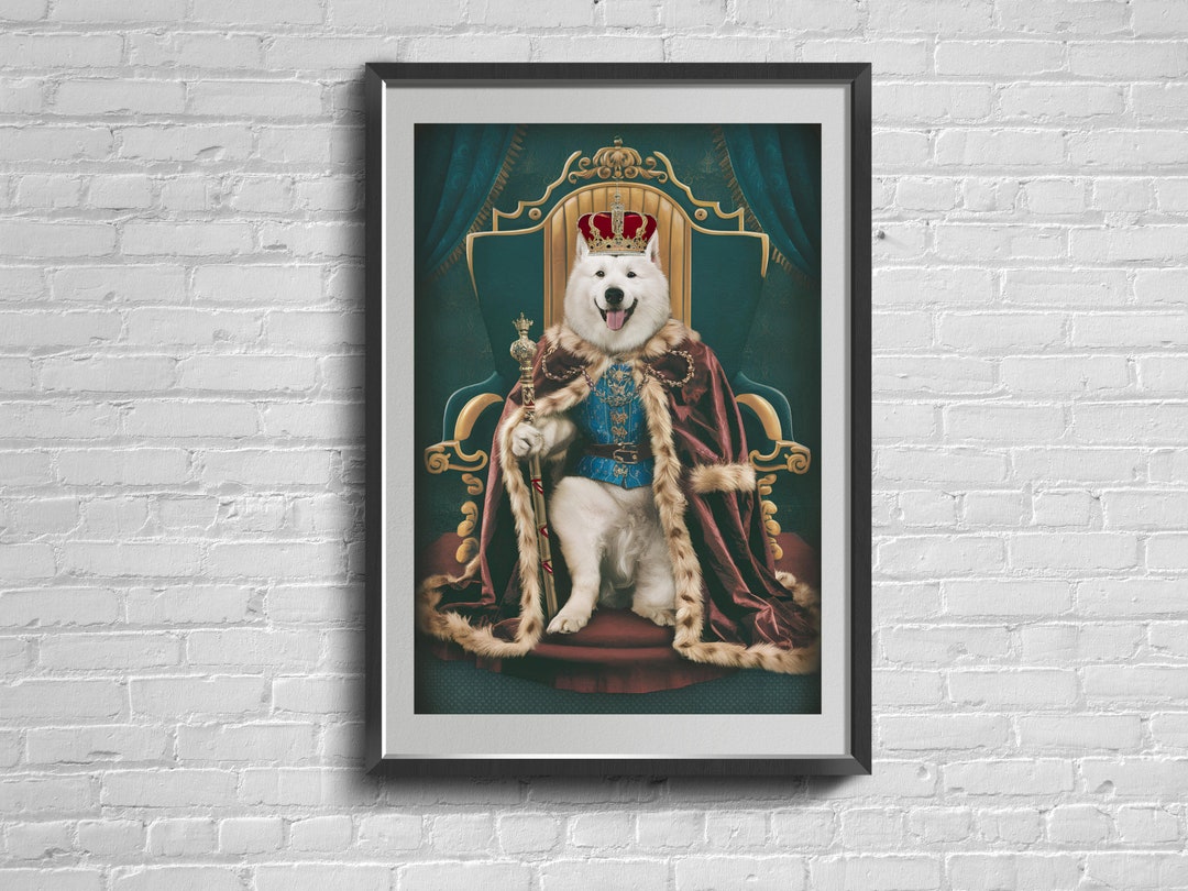 Samoyed Dog King 1014 Wall Poster. Perfect Samoyed Royalty Puzzle Gift ...