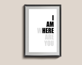 Where Am I Poster - Etsy