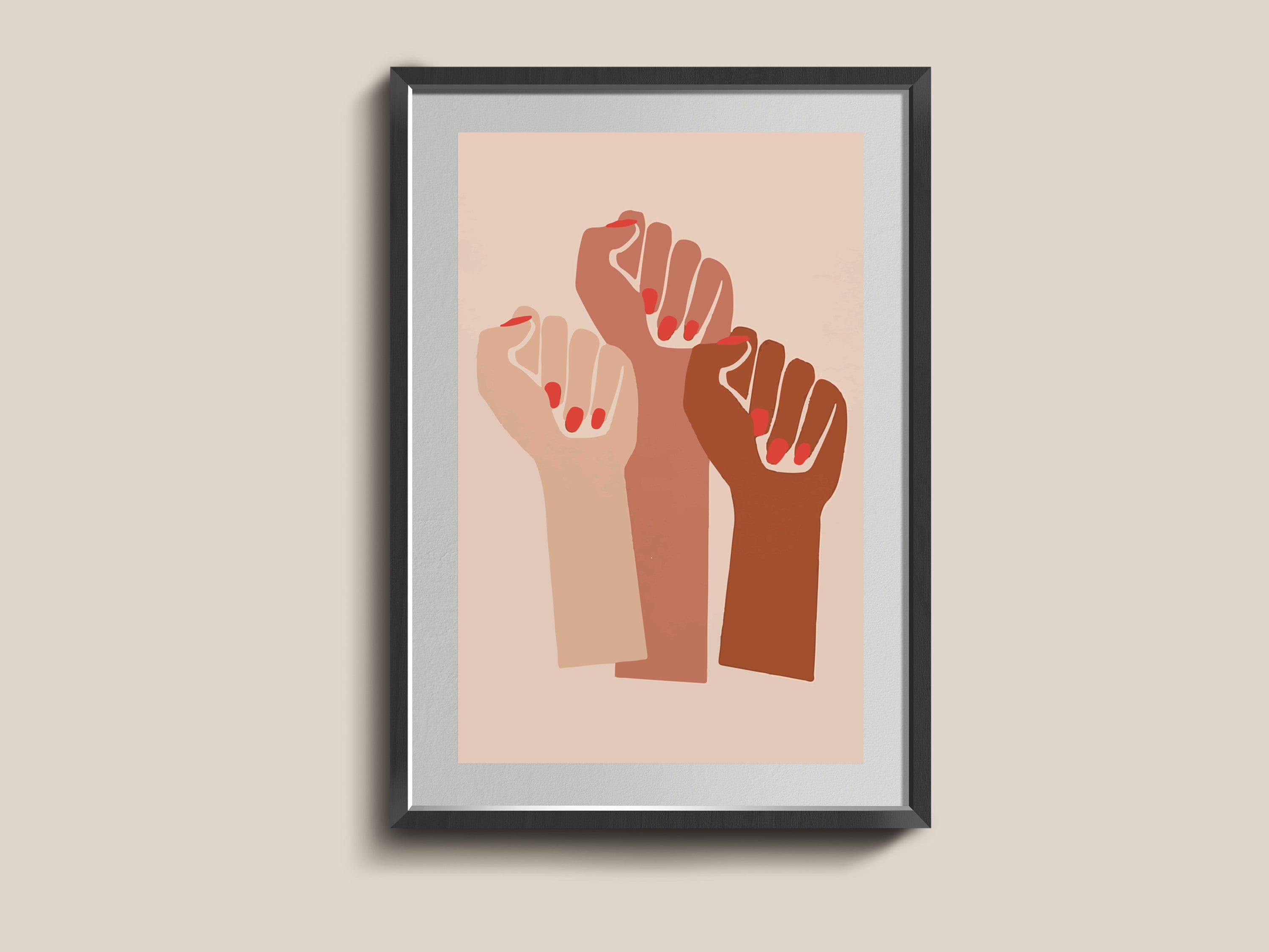 Girl Power Print. Feminist Poster. Woman Strong Semale Wall - Etsy