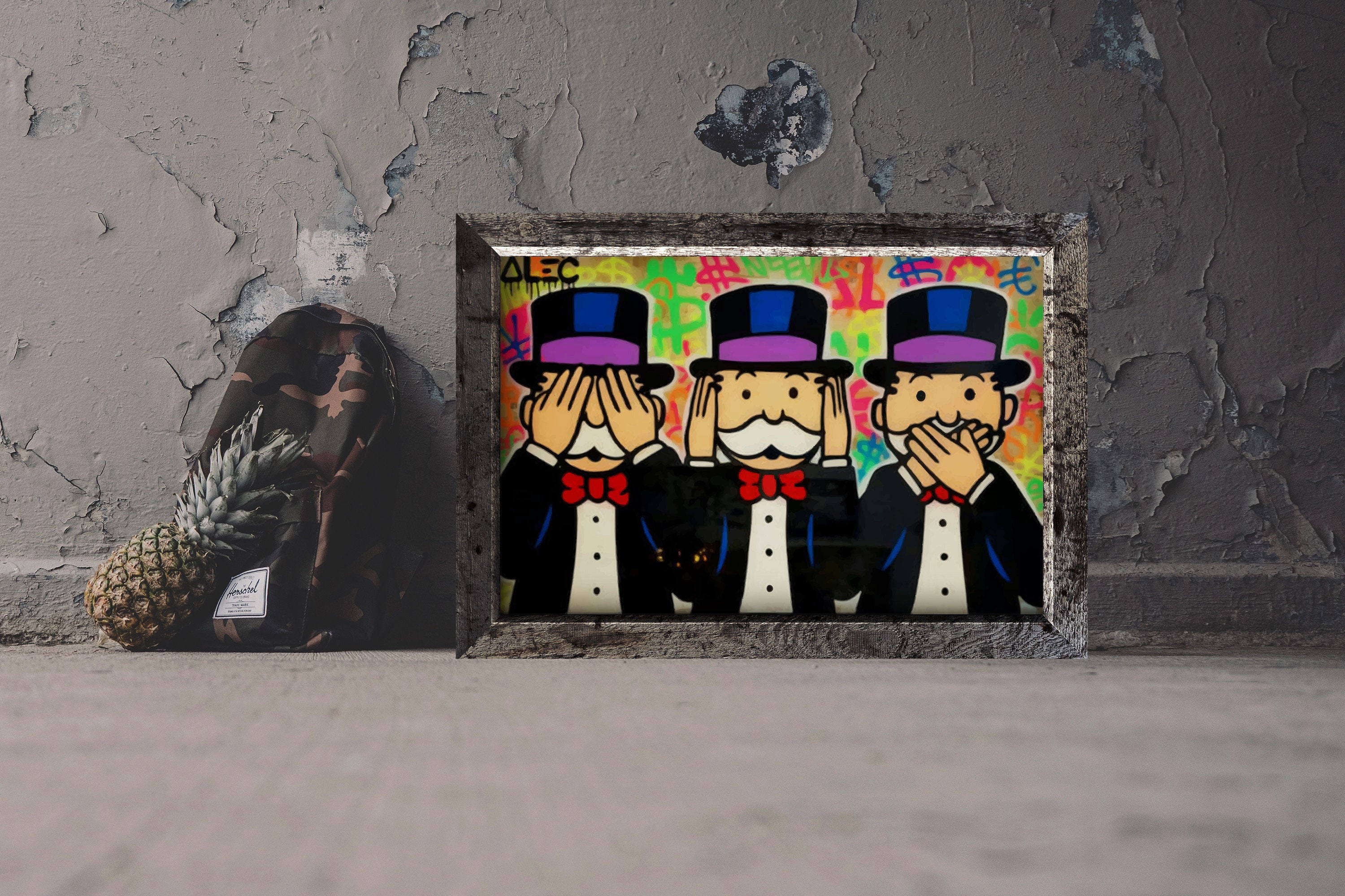 Painting In Style Art Monopoly Wall Poster. Fashionable Print. | Etsy