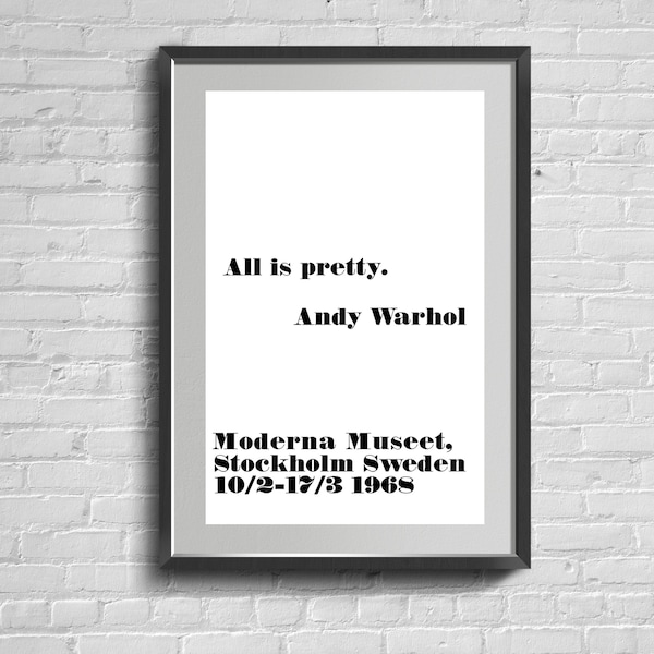 Warhol All is Pretty - Etsy