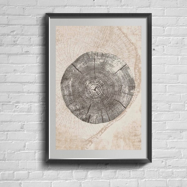 Tree Ring Print - Etsy