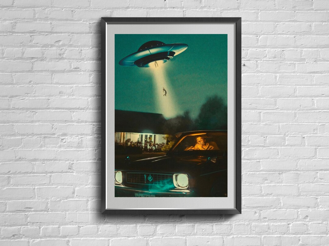 Sci-fi Poster. UFO Print. I Want to Believe Wall Art Poster. Retro Art ...