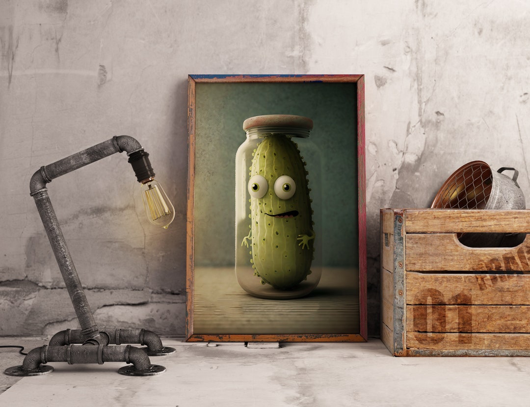 Signed Fine Art Print. the Last Pickle Poster. Room Wall Print Decor on ...