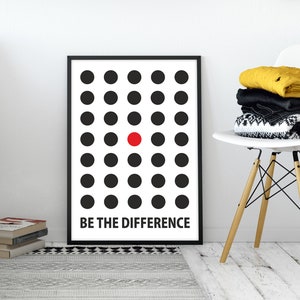 Be the Difference Wall Art. Motivational Quote. Inspirational Print ...