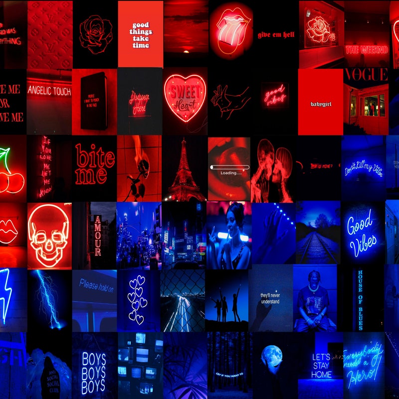 Blue Collage Kit - Etsy