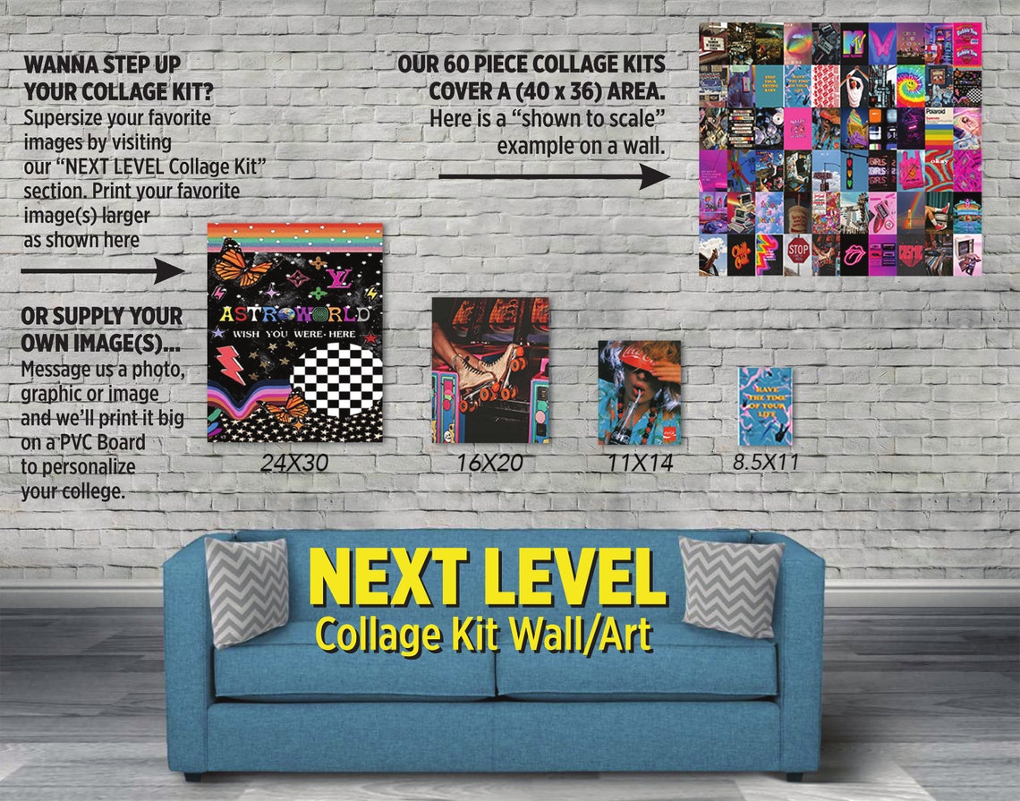 60pc 90s Grunge AESTHETIC Wall Collage Kit Same - Etsy