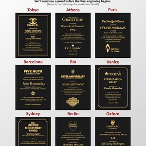 Plte/black (gold Lettering) | Engraved Metal Plate | Plate | Multiple ...